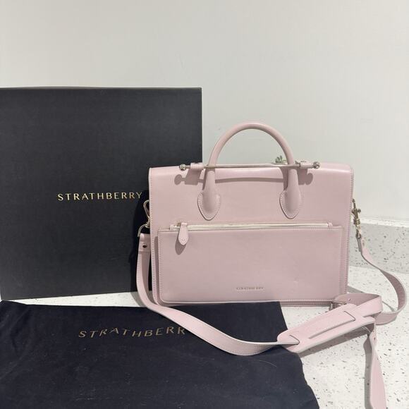 Strathberry | Bags | Strathberry Mc Midi Tote Light Pink Authentic ...